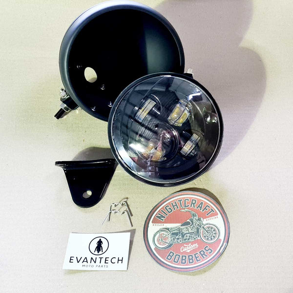 Headlight Bucket and LED Headlight Kit 7" – Nightcraft Bobbers